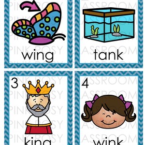 Consonant Blends Vocabulary Cards, Blends Ng & Nk Printable, Blends ...