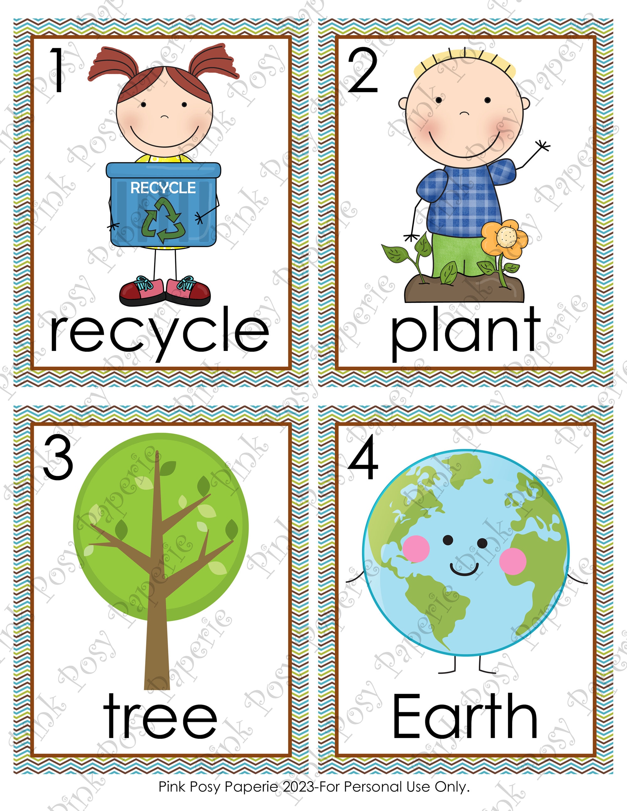 Earth Day Vocabulary Cards, Earth Day Printable, Literacy Center ...