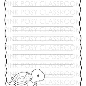 Ocean Animals Writing Paper, Ocean Animals Stationery, Printable Paper ...
