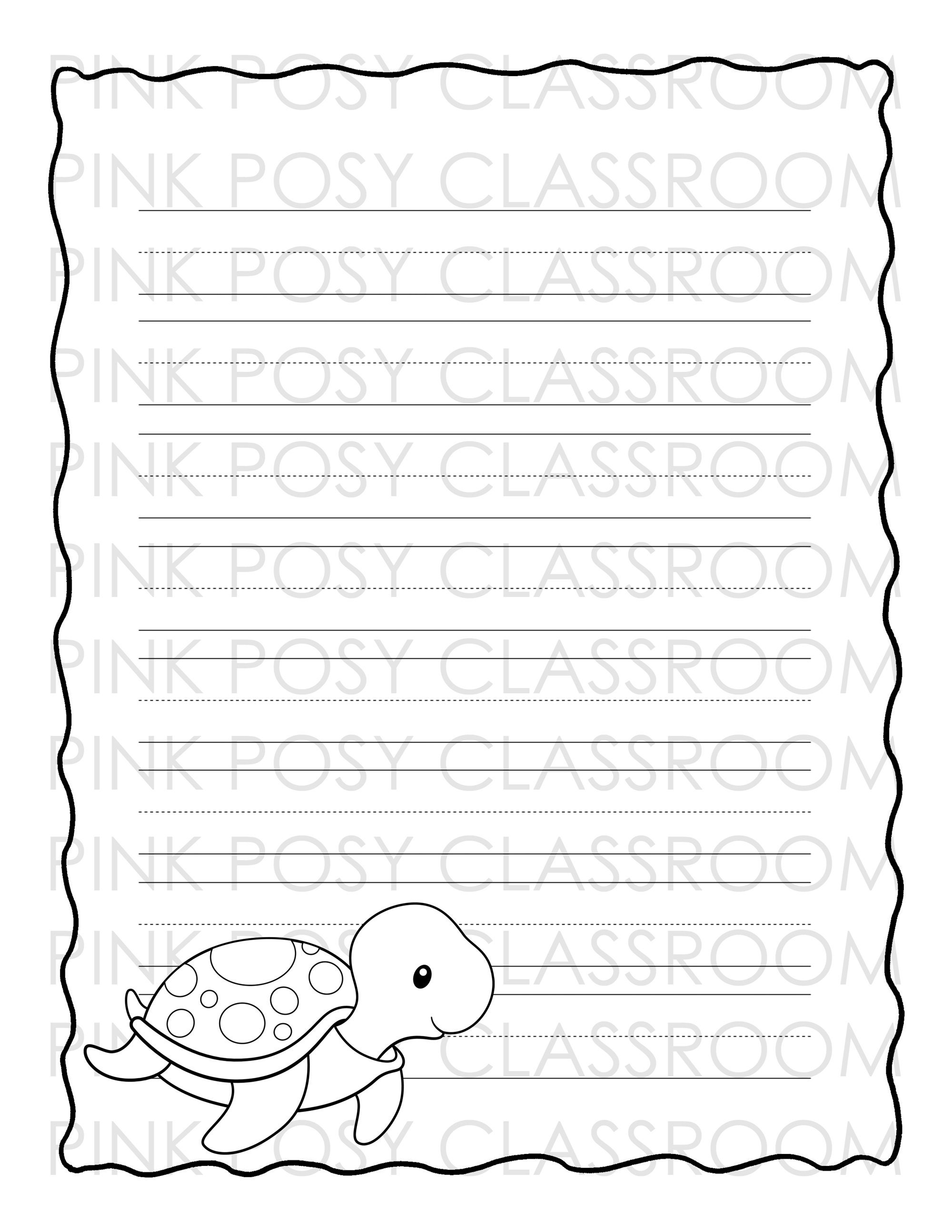 Ocean Animals Writing Paper, Ocean Animals Stationery, Printable Paper ...