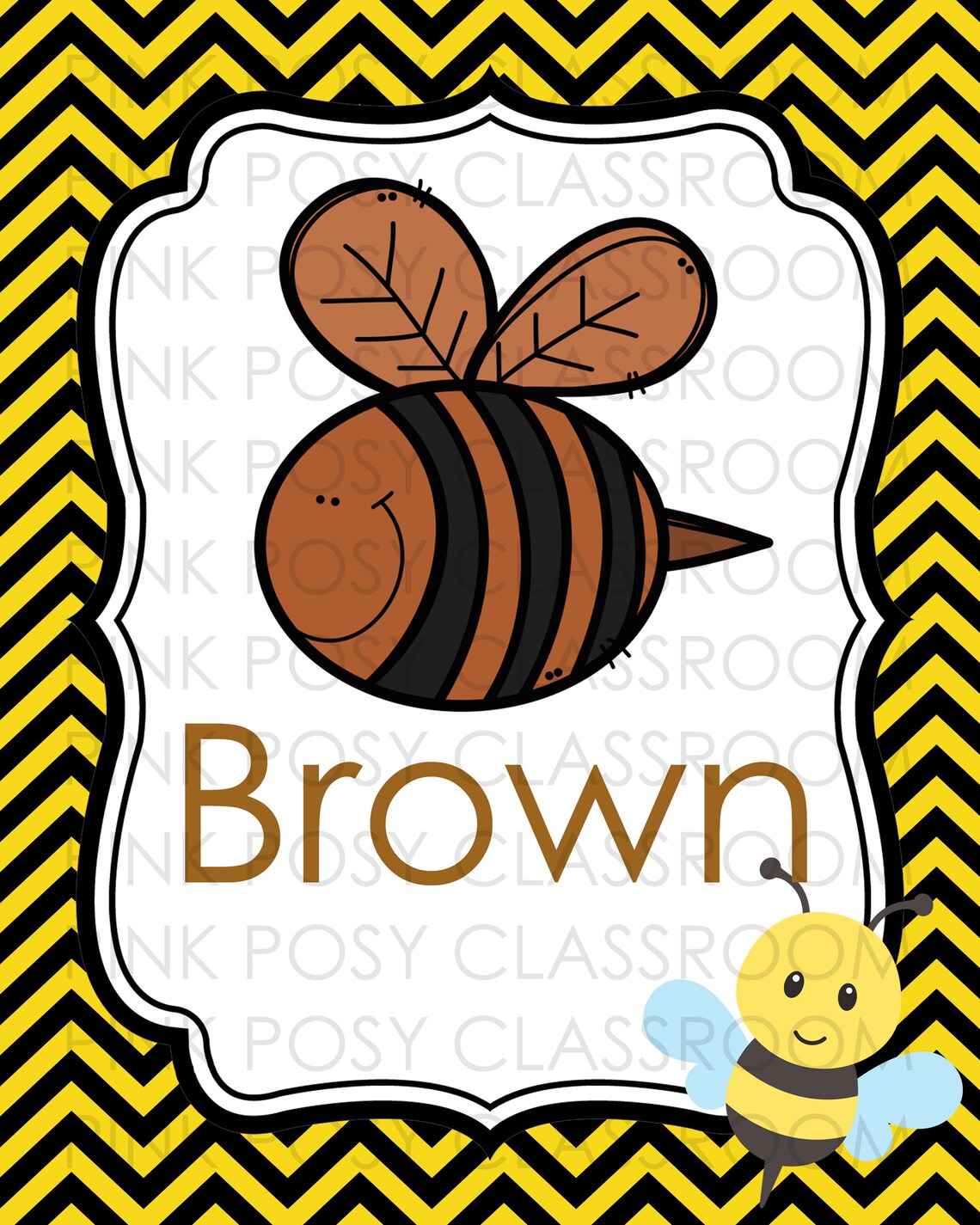 Bee Color Posters Classroom Decor Colors Recognition - Etsy
