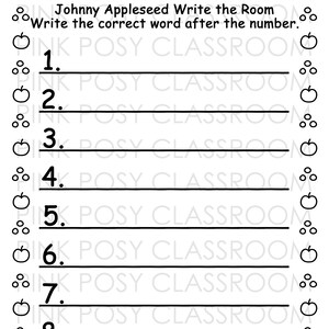 Johnny Appleseed Vocabulary Cards, Johnny Appleseed Printable, Autumn ...