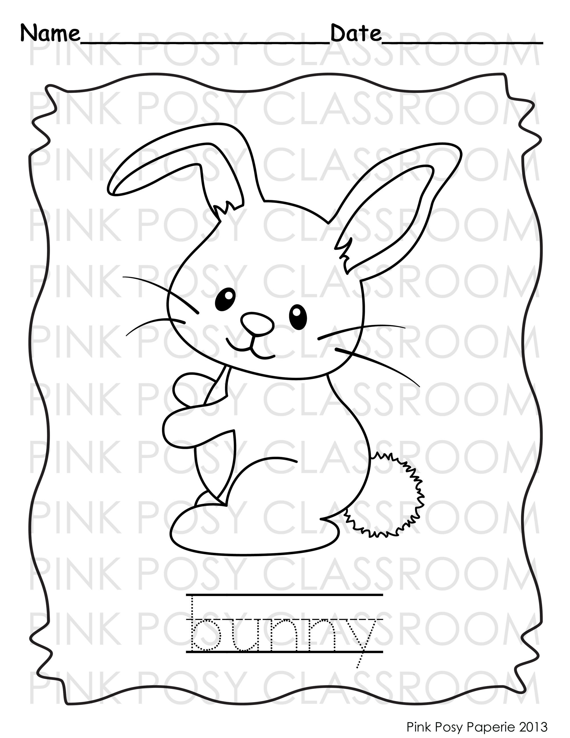 Woodland Animals Coloring Pages, Color and Trace the Word, Woodland ...