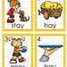 Long Vowels Vocabulary Cards, Long A Vowel Team Ay Printable, Vowel ...