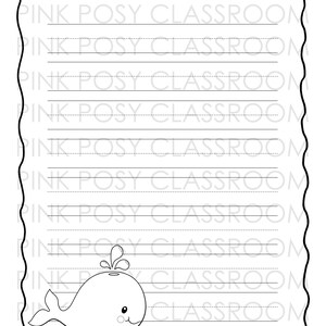 Ocean Animals Writing Paper, Ocean Animals Stationery, Printable Paper ...