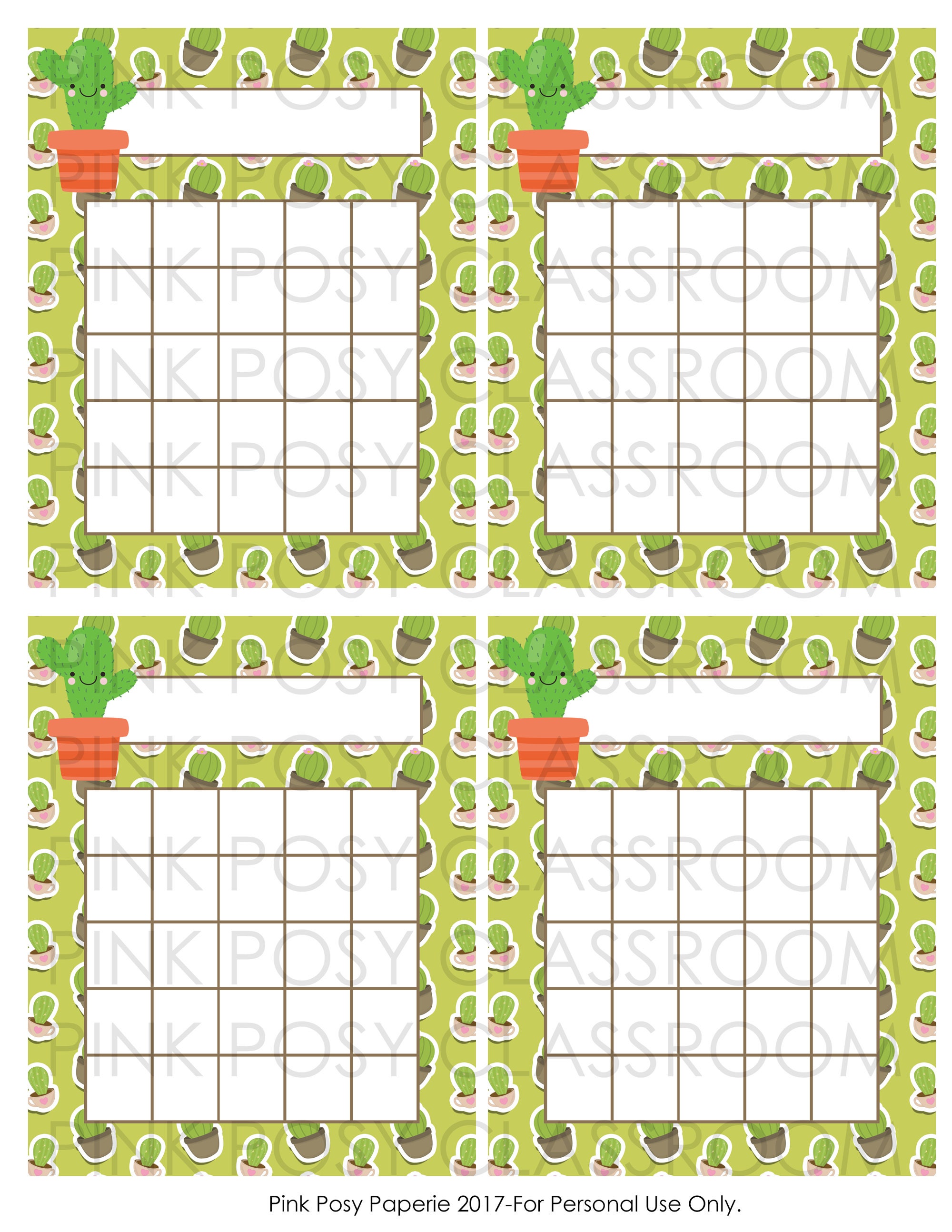 Editable Reward Charts, Cactus Reward Charts, Classroom Decorations ...