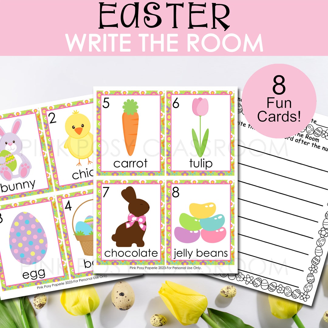 Easter Vocabulary Cards, Easter Write the Room, Literacy Center ...