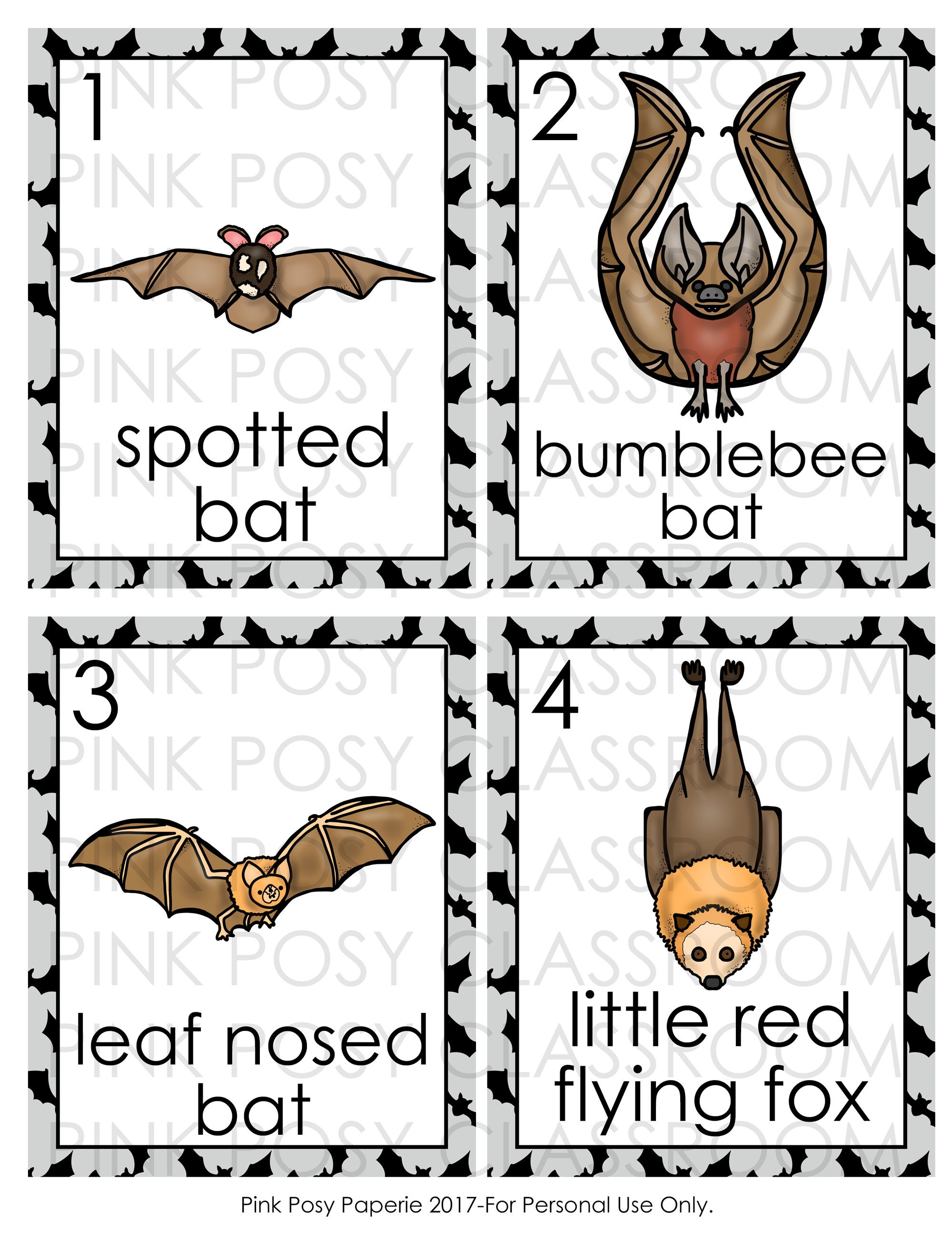 Bat Vocabulary Cards, Bats Printable, Literacy Center, Writing Activity ...