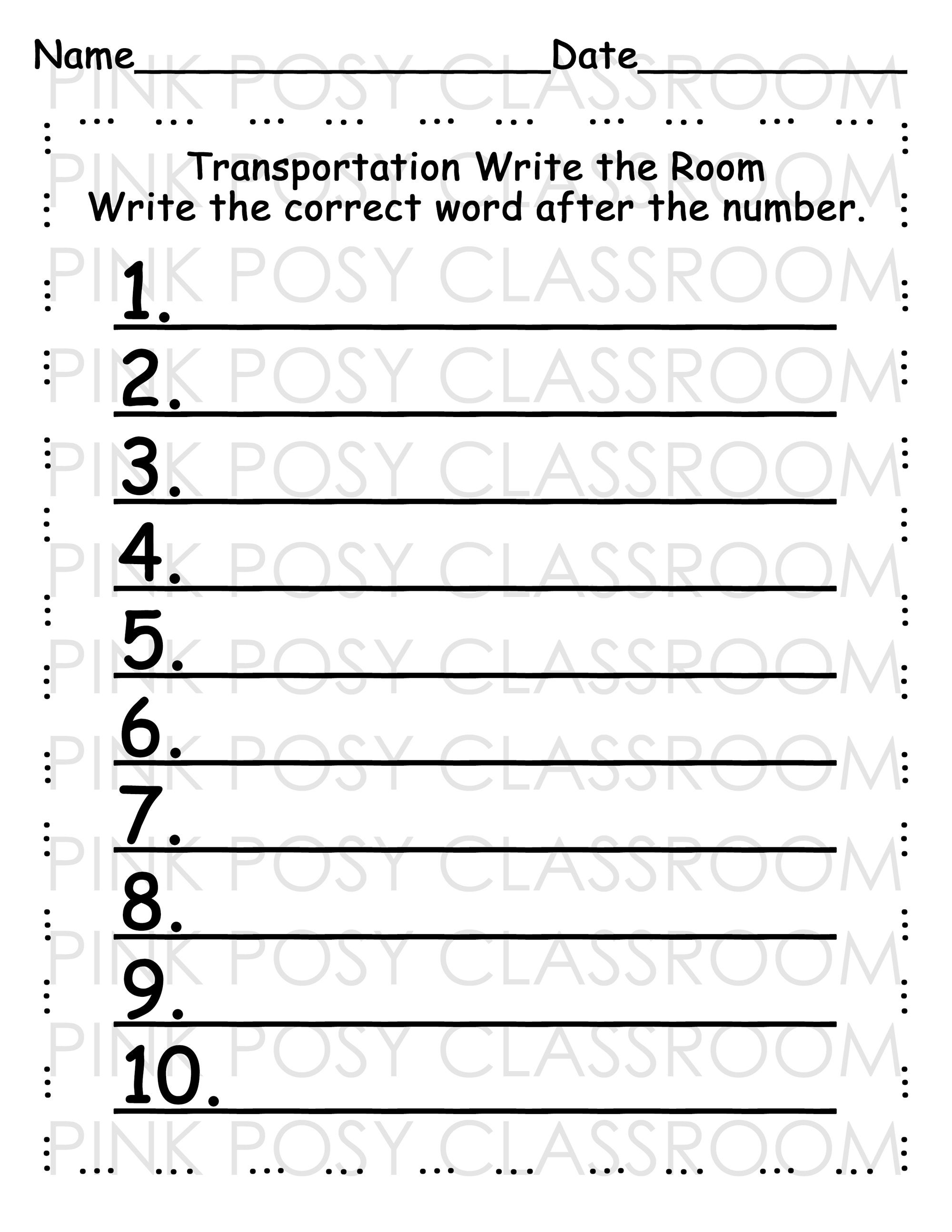 Transportation Vocabulary Cards, Transportation Printable, Literacy ...