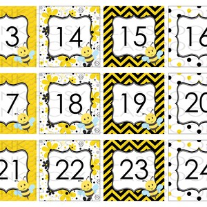 Bee Calendar Set, Classroom Calendar Set, Classroom Decor, Number ...
