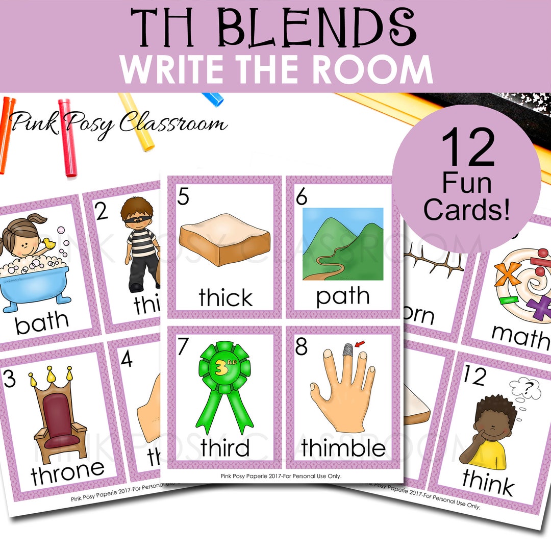 TH Blends Digraphs Vocabulary Cards TH Blends Printable - Etsy
