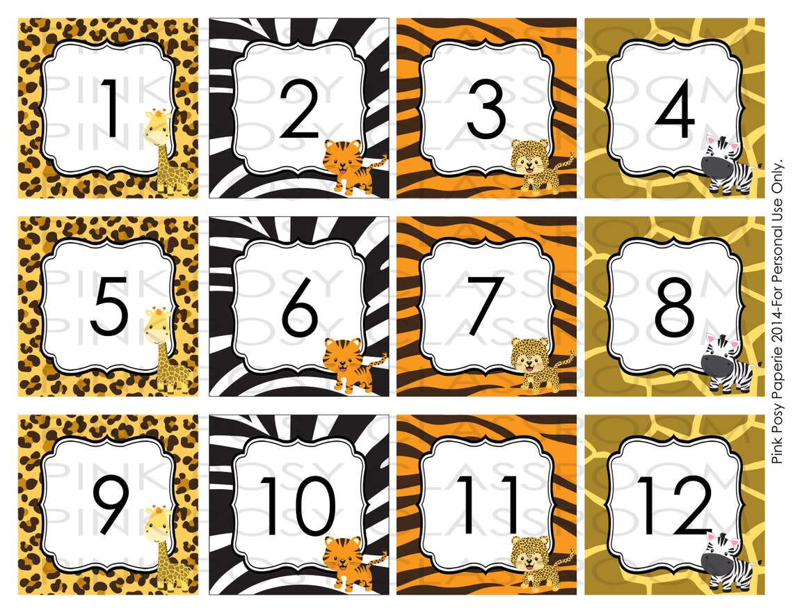 Jungle Calendar Set Classroom Calendar Set Classroom Decor - Etsy