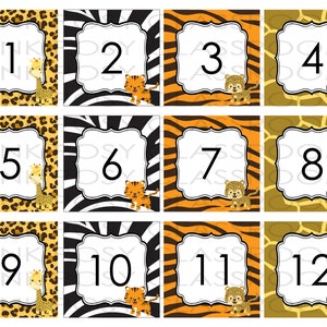 Jungle Calendar Set, Classroom Calendar Set, Classroom Decor, Safari ...