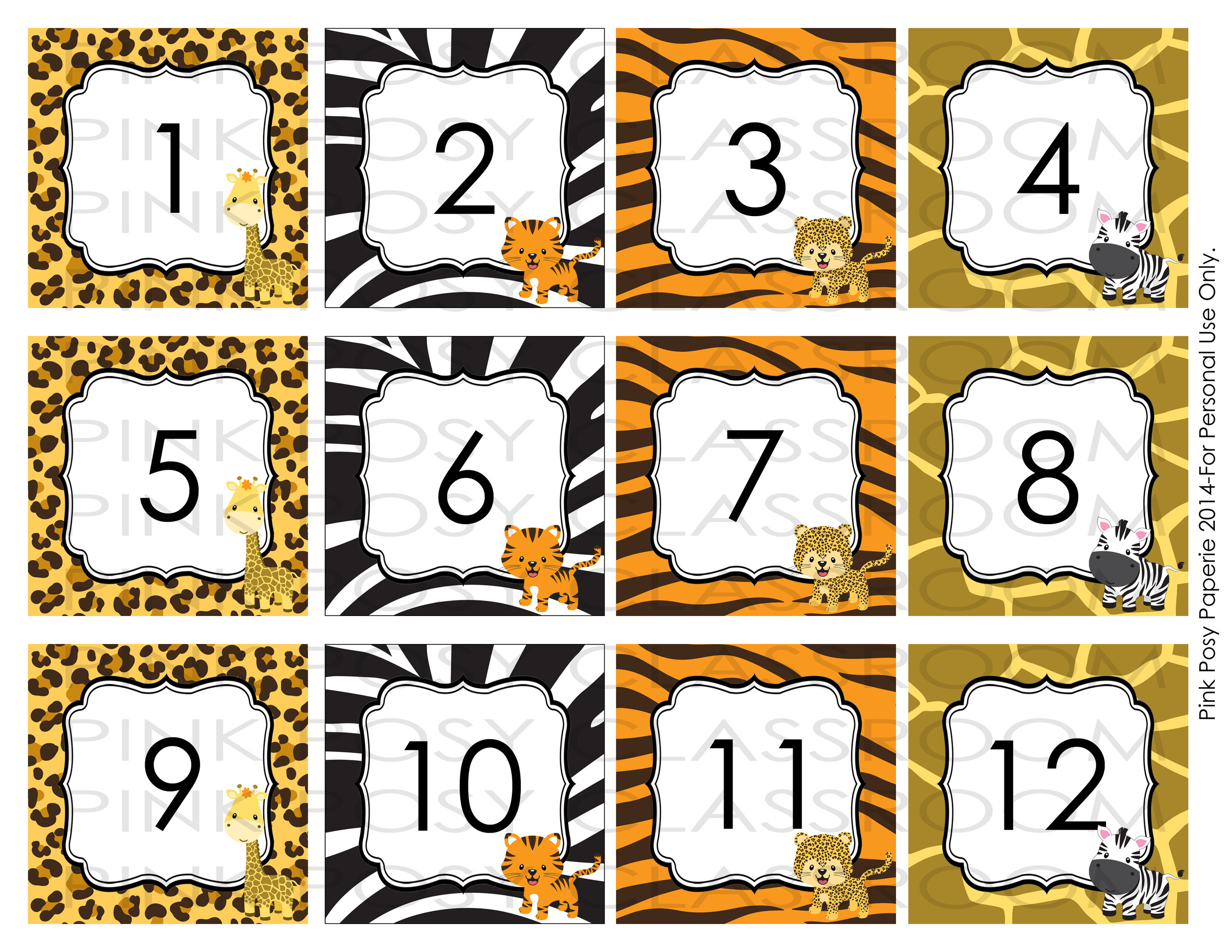 Jungle Calendar Set, Classroom Calendar Set, Classroom Decor, Safari ...