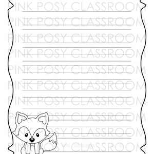 Woodland Animals Writing Paper, Woodland Stationery, Printable Paper ...