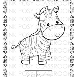 Jungle Animals Coloring Pages, Color Trace the Word, Safari Animals ...