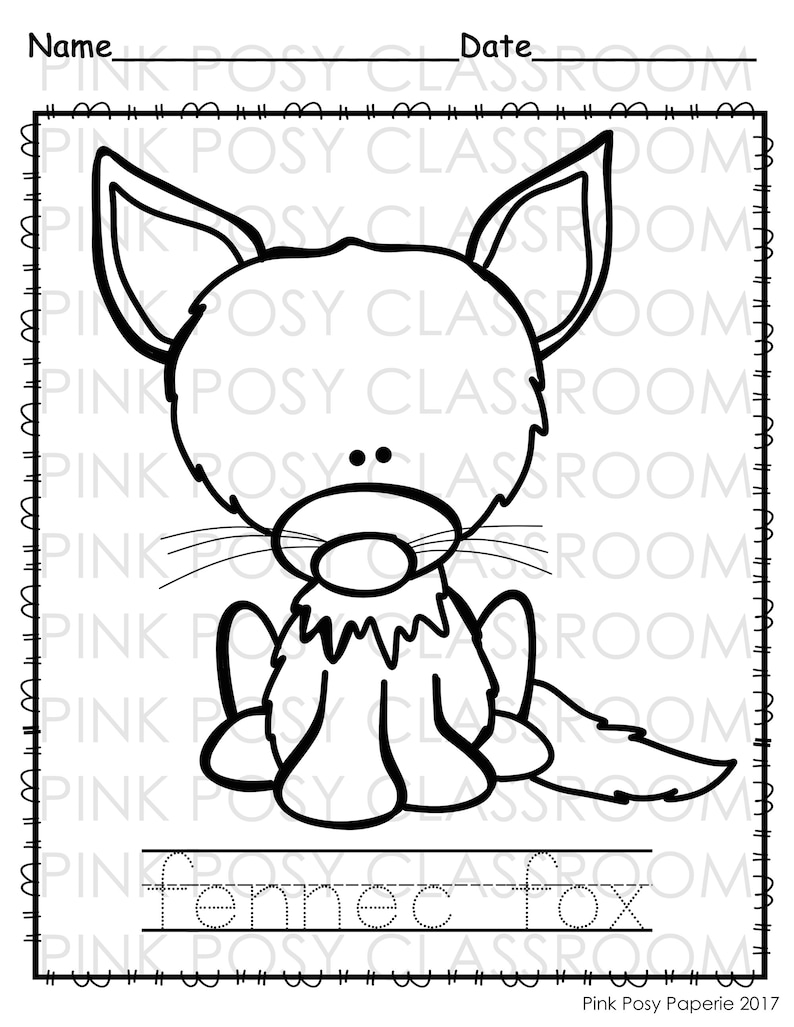 Desert Animal Coloring Pages, Color and Trace the Letters, Animal ...