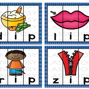 CVC Puzzles, Short I, Short Vowel Sounds, Word Families, Phonics ...