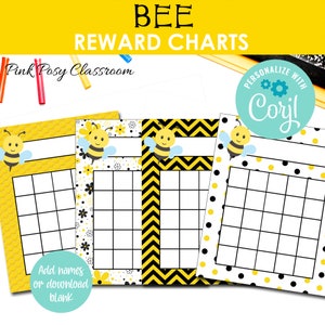 Editable Reward Charts, Bee Reward Charts, Classroom Decorations ...