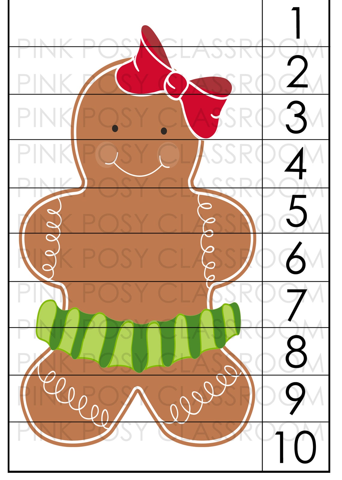 Gingerbread Puzzles, Christmas Number Puzzles, Classroom Games, Number ...