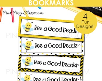 Bee Book Puns Printable Bookmarks Honeycomb and Bee - Etsy