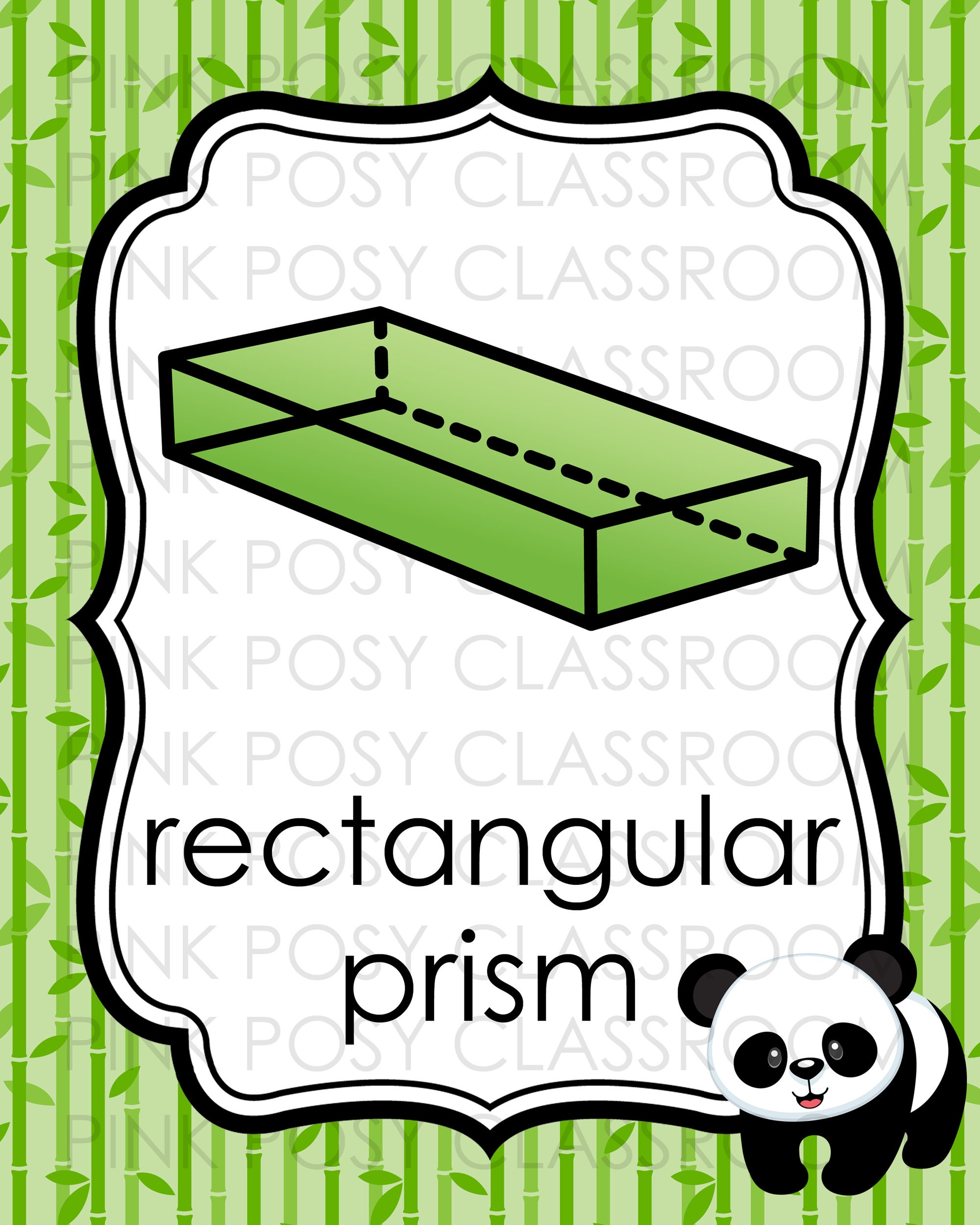 Panda Shape Posters, Classroom Decor, 3D Shape Posters, Printable Shape ...