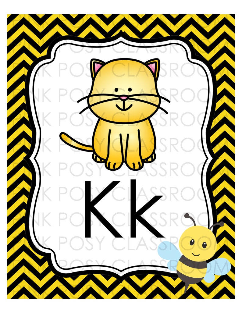 Carteles del alfabeto para el aula, carteles del alfabeto imprimibles ...