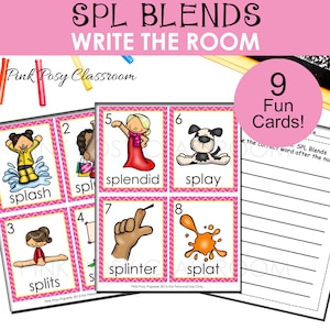 SPL Blends Trigraphs Vocabulary Cards, SPL Blends Printable, Blends ...