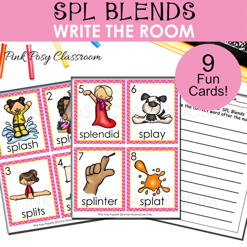 SPL Blends Trigraphs Vocabulary Cards, SPL Blends Printable, Blends ...
