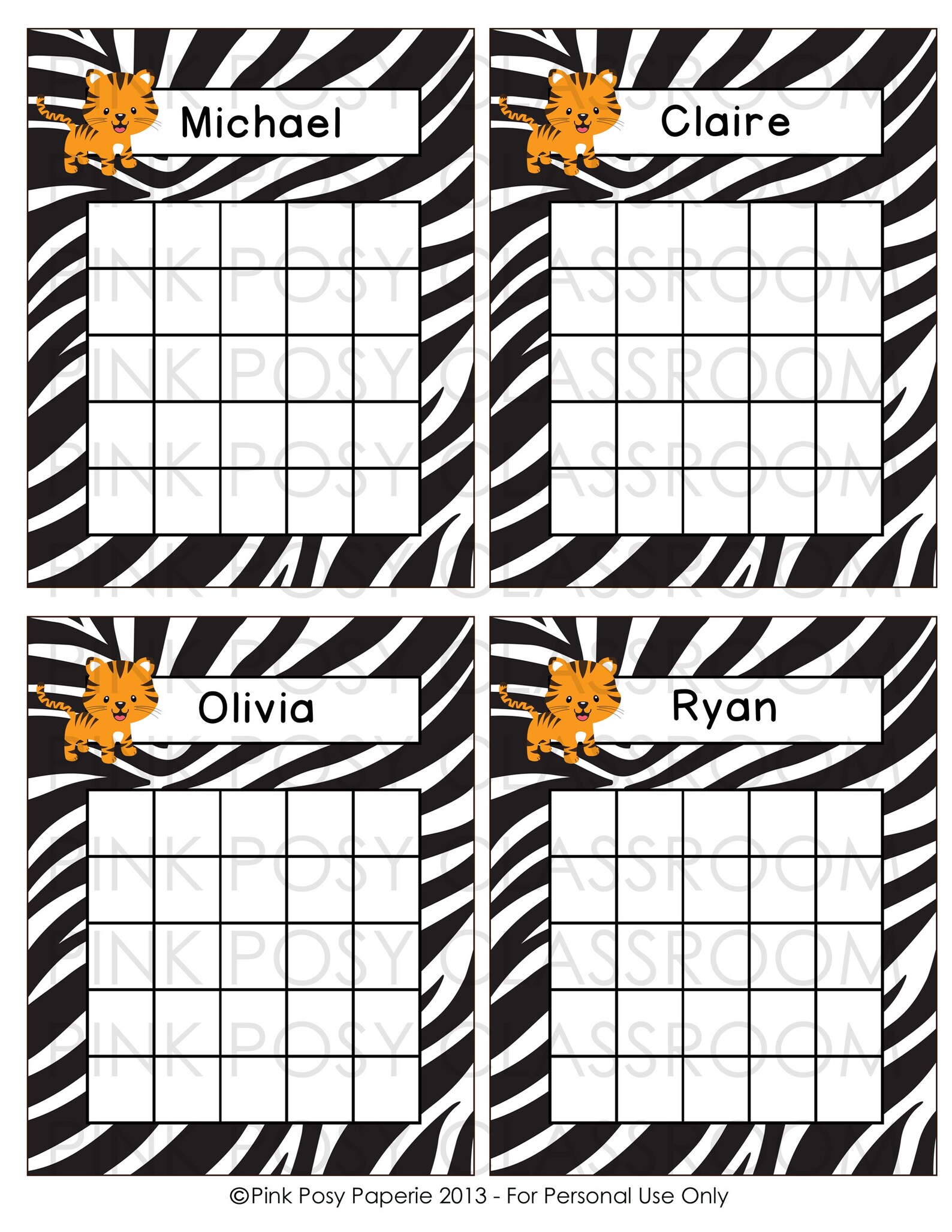 Editable Reward Charts, Jungle Reward Charts, Classroom Decorations ...