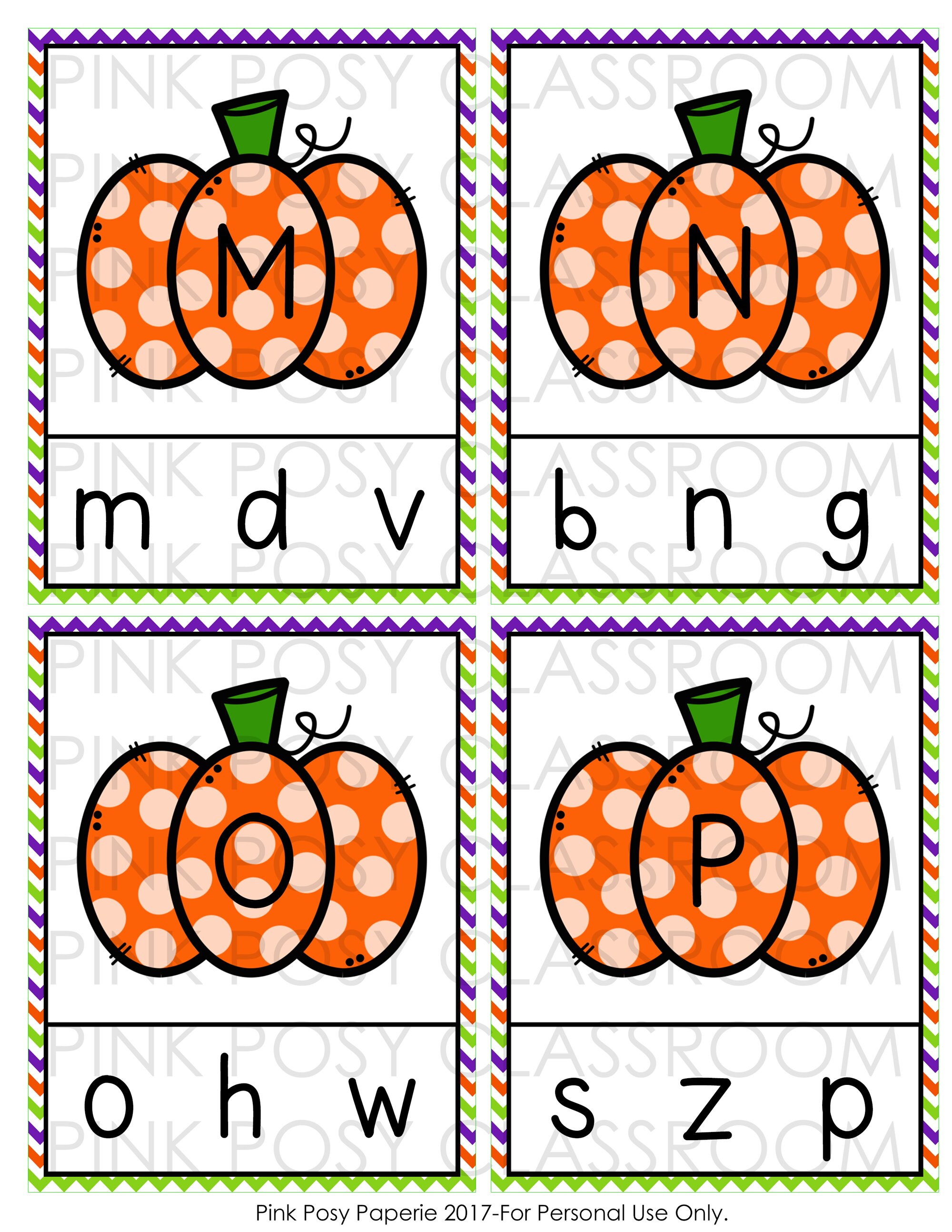 Alphabet Flash Cards Pumpkin Alphabet Clip Cards Letter - Etsy