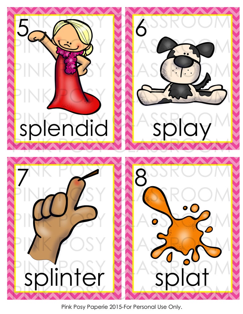 SPL Blends Trigraphs Vocabulary Cards, SPL Blends Printable, Blends ...