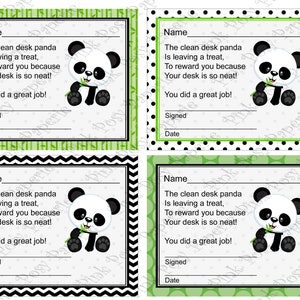 Panda Clean Desk Awards, Classroom Managment, Behavior Management ...