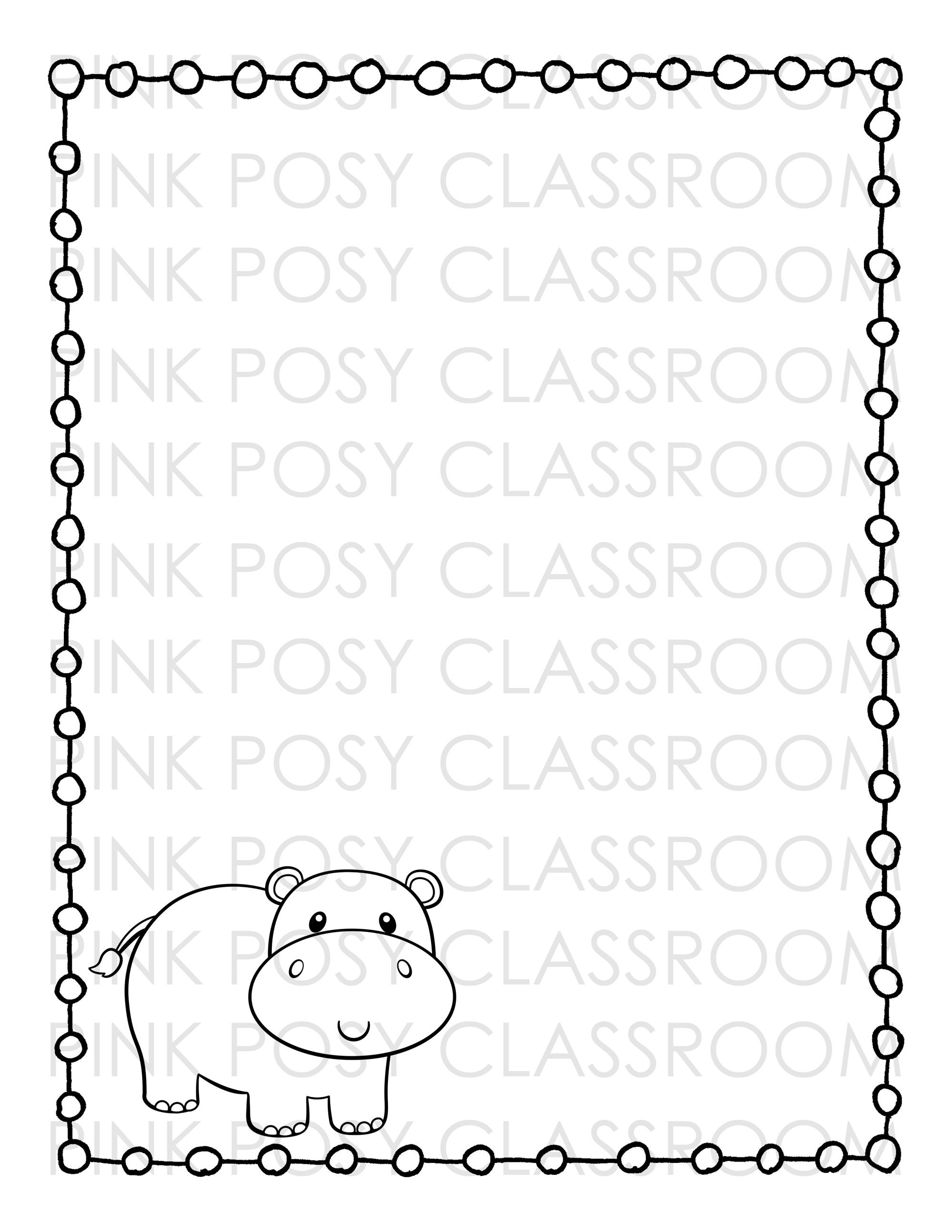 Jungle Animals Writing Paper Safari Stationery Printable - Etsy