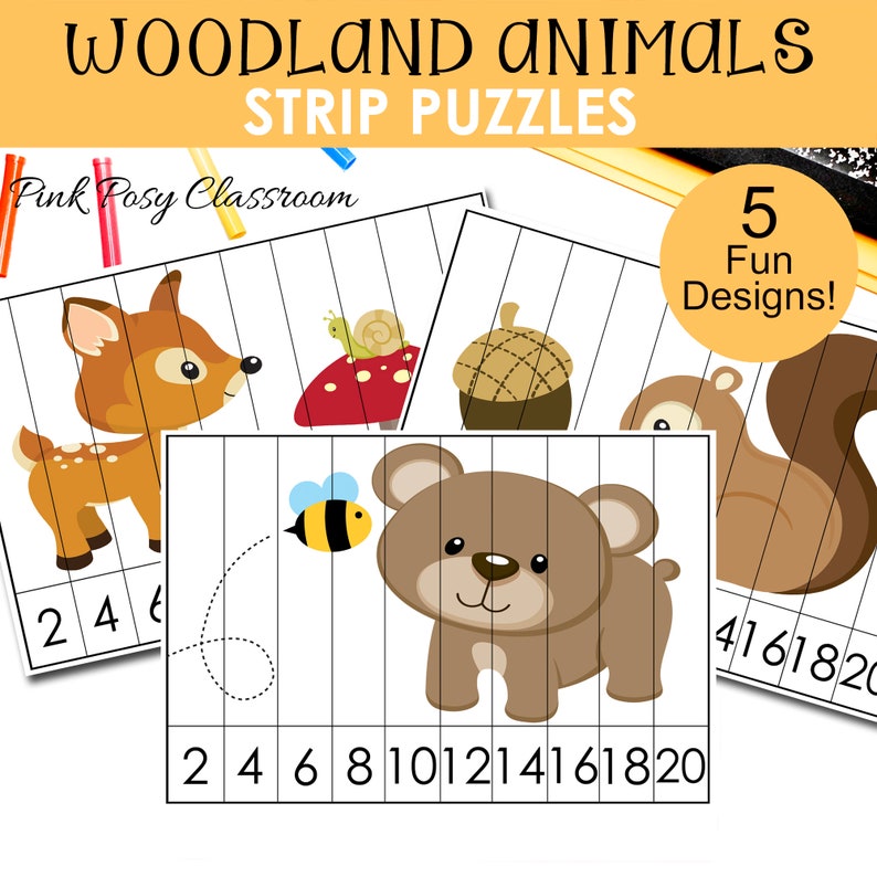 Woodland Puzzles, Skip Counting, Number Puzzles, Classroom Games ...