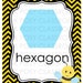 Bee Shape Posters, Classroom Decor, 2D Shape Posters, Printable Shape ...