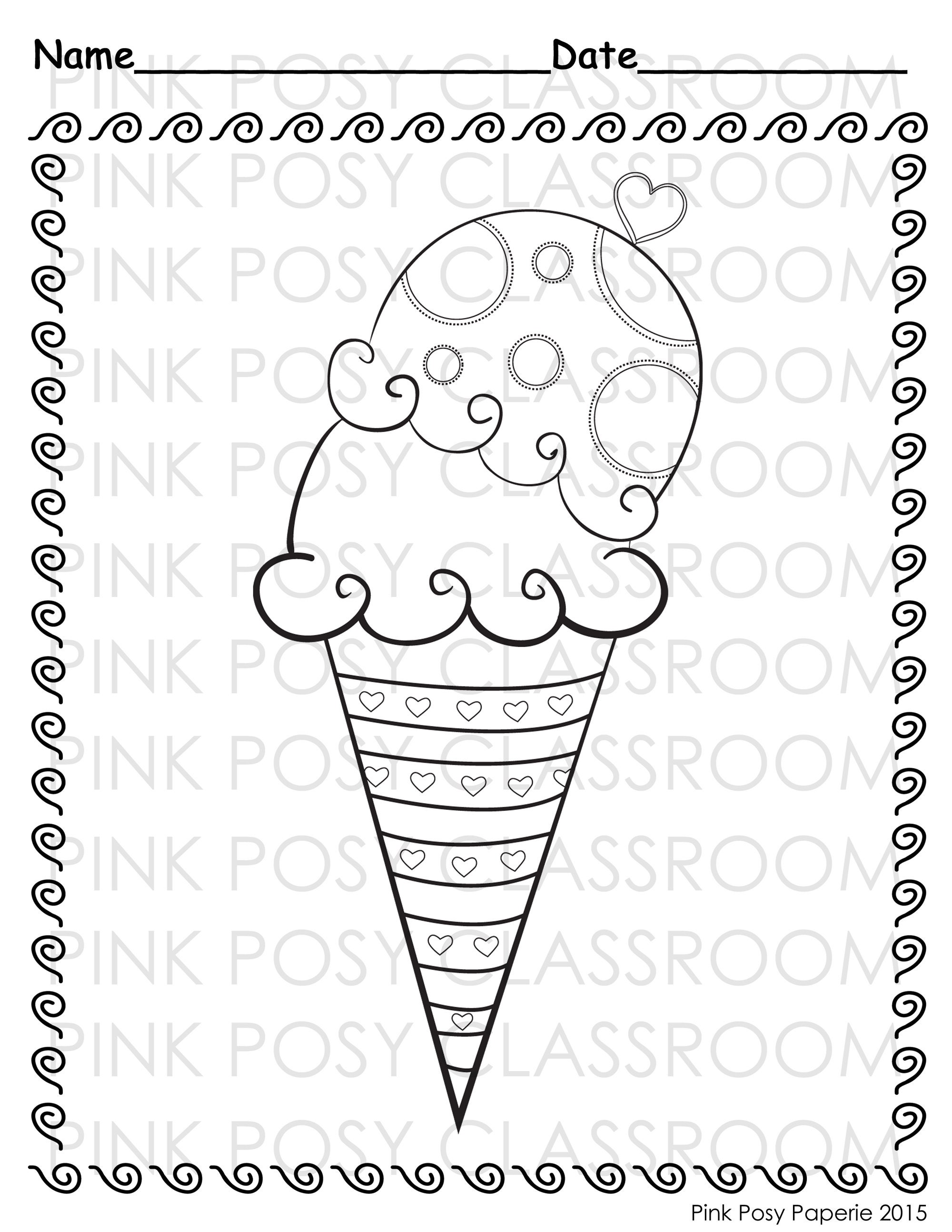Ice Cream Coloring Pages, Ice Cream Printable, Ice Cream Activities for ...