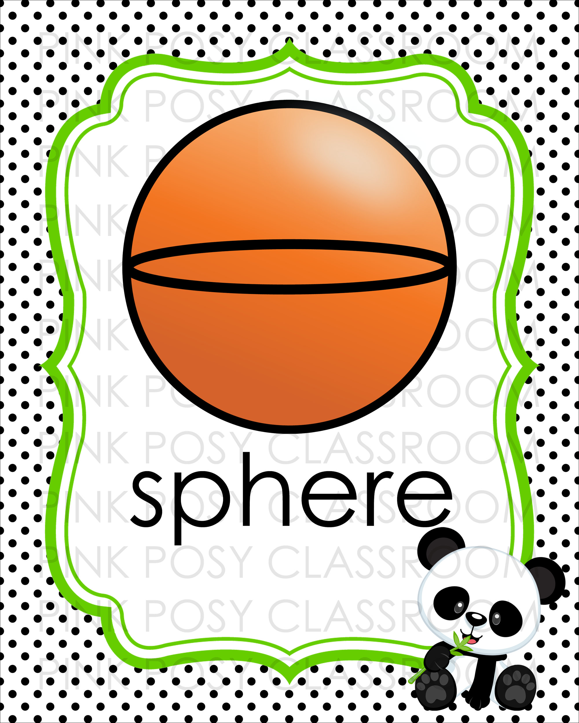 Panda Shape Posters, Classroom Decor, 3D Shape Posters, Printable Shape ...