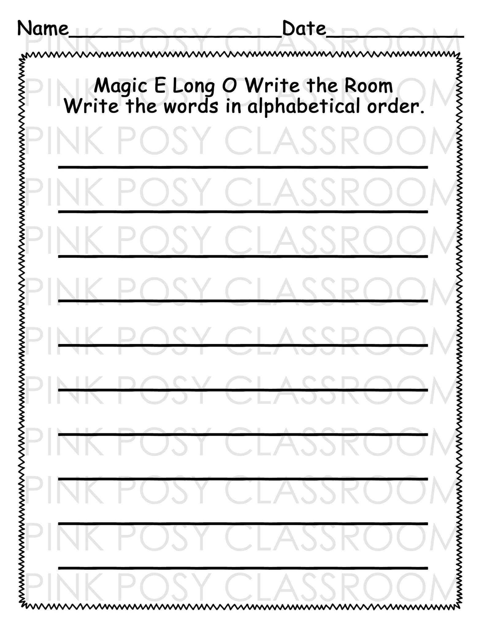 Magic E Long O Vocabulary Cards Silent E Printable Phonics - Etsy