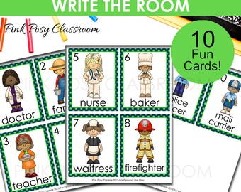 Camping Vocabulary Cards, Camping Printable, Literacy Center, Writing ...