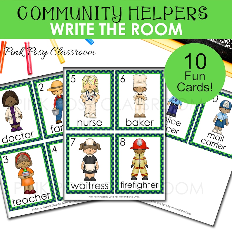 Community Helpers Vocabulary Cards, Community Helpers Activities ...