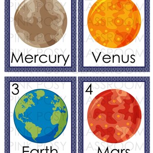 Solar System Vocabulary Cards, Solar Systems Printable, Planets ...