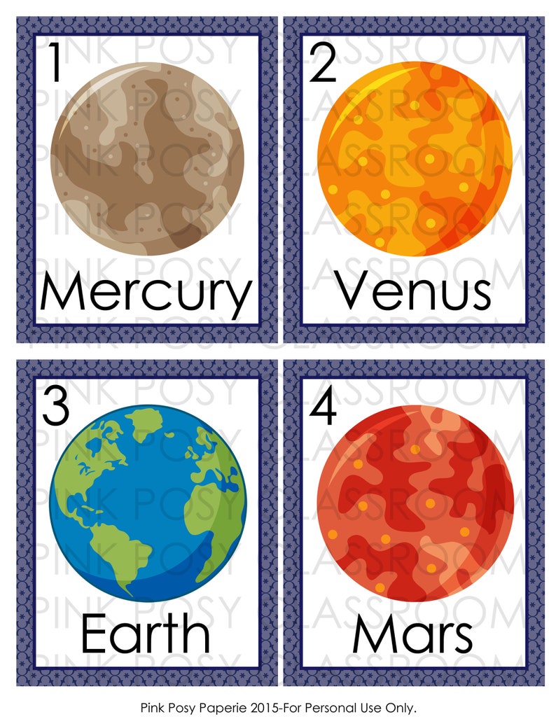 Solar System Vocabulary Cards, Solar Systems Printable, Planets ...