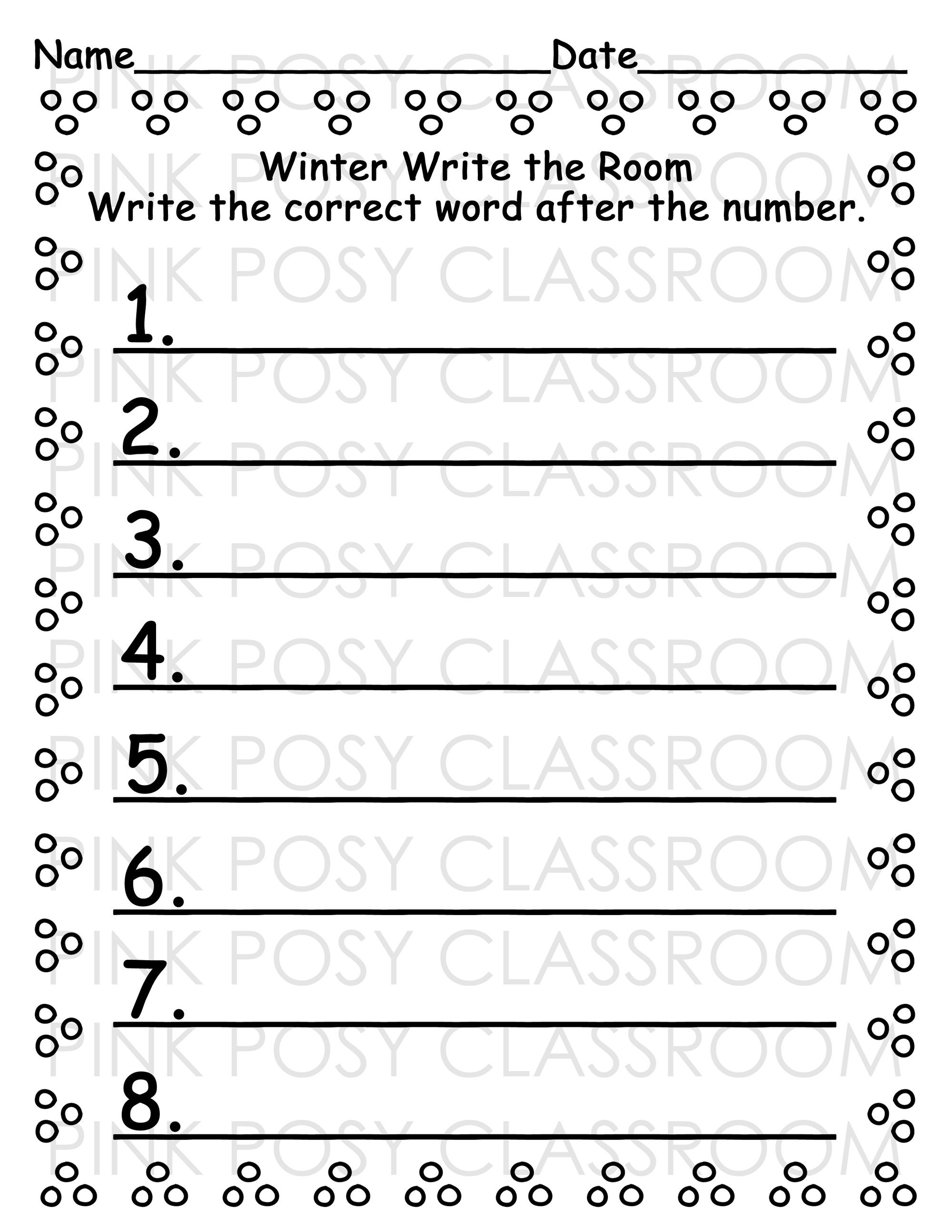 Winter Vocabulary Cards, Winter Printable, Literacy Center, Writing ...