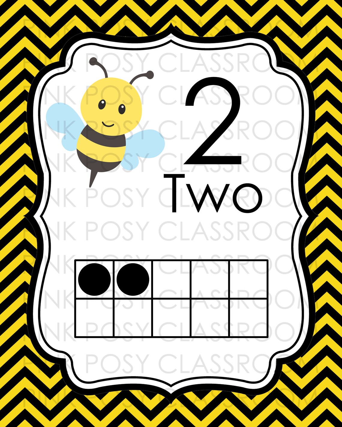 Bee Ten Frame Posters, Classroom Number Display, Math Activity ...