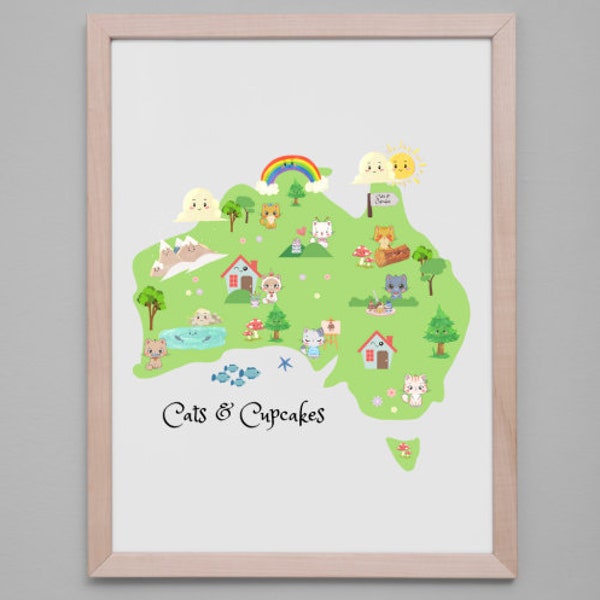 Kawaii Map - Etsy
