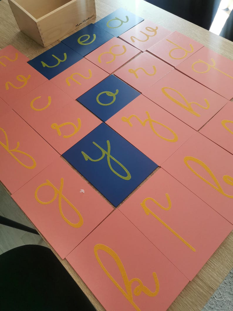 Mimi Montessori Cursive Rough Letters - Etsy