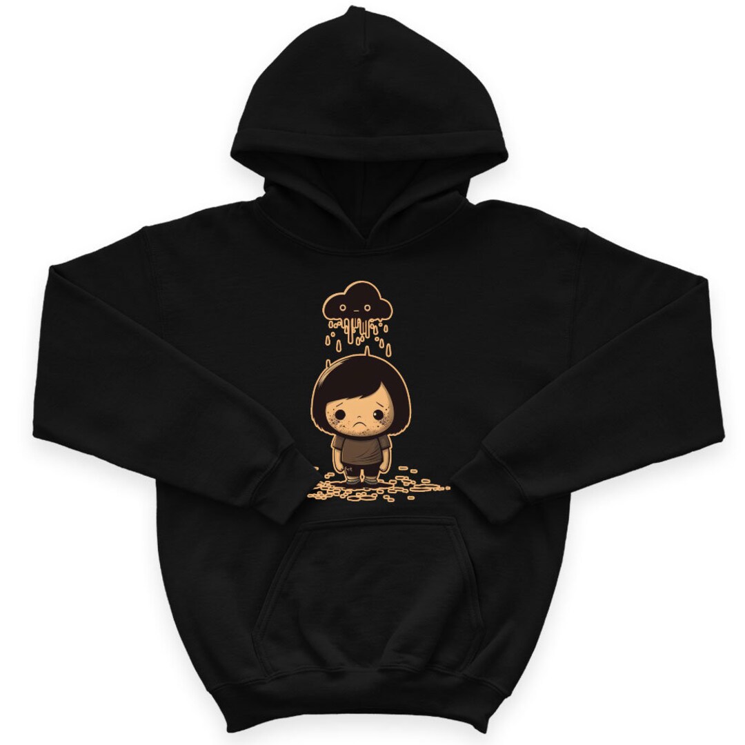 Sadness Kids' Sponge Fleece Hoodie Cartoon Print - Etsy