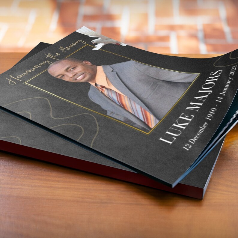 Funeral Order of Service Booklet (8.5 X 11 In) - Etsy