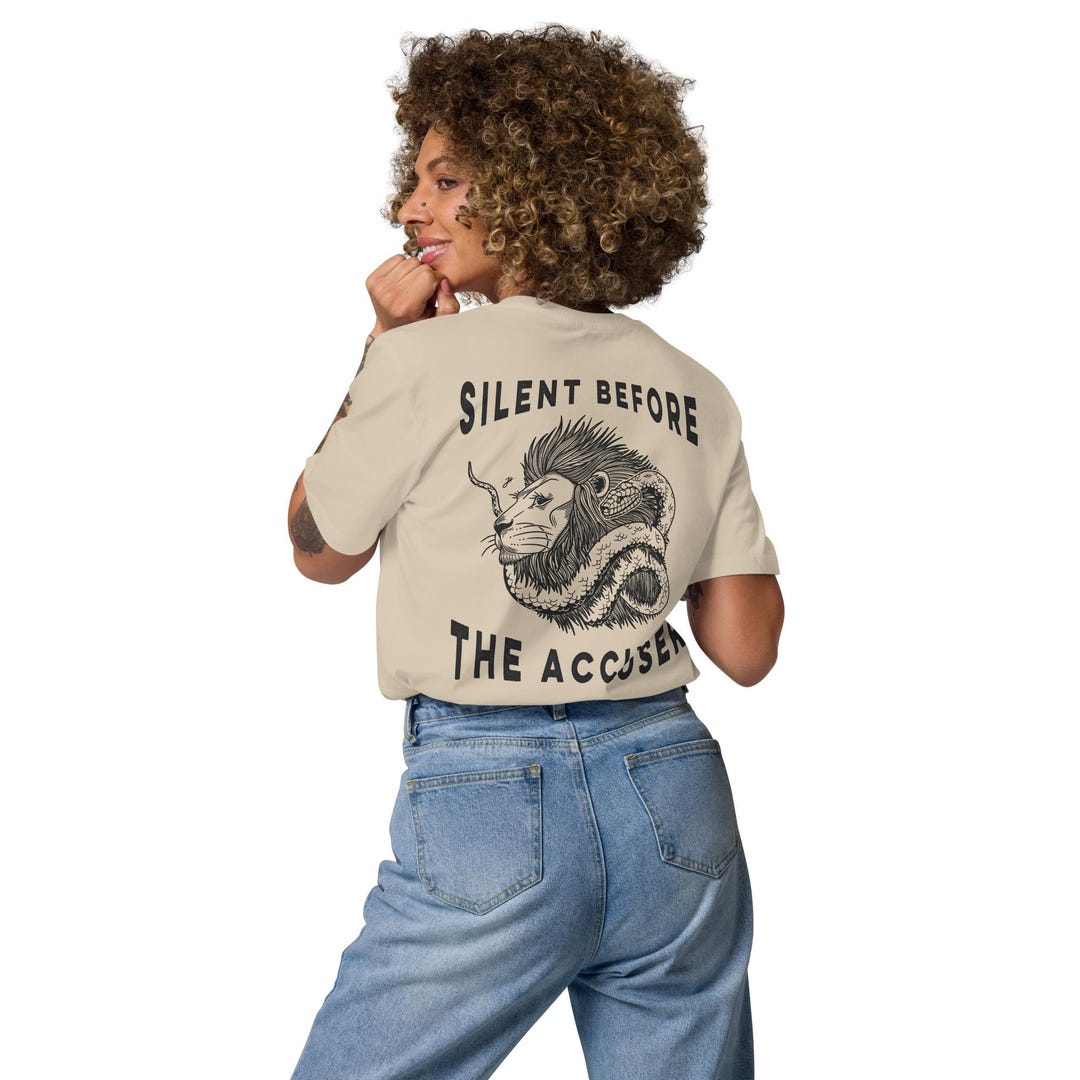 Christian Lion and Serpent T-shirt – Silent Before the Accuser / Good ...